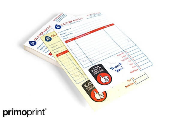 2 Part NCR Forms | NCR Form Printing | Primoprint
